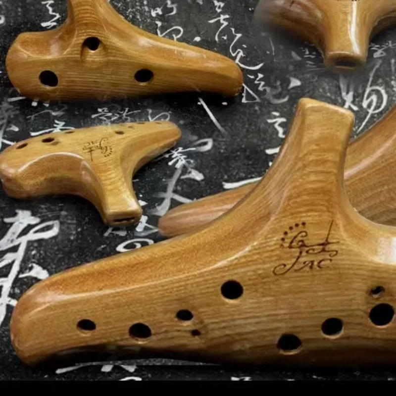 Wooden Ocarina 12 Holes Alto C Tone Sound Therapy Professional ...