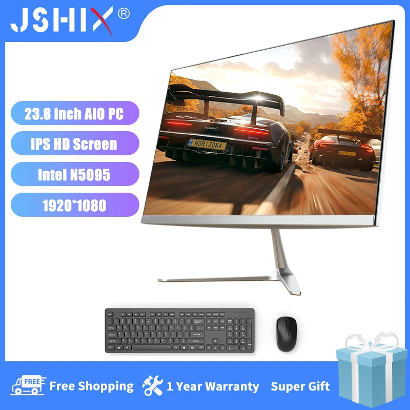 JSHIX-All-in-One-PC-23-8-Inch-Intel-Celeron-N5095-Desktop-Computer ...