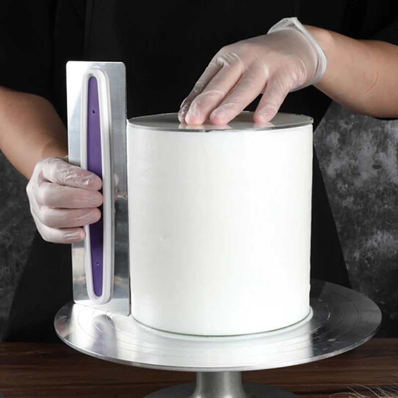 Stainless Steel cake scraper Cutter Baking Pastry Spatulas Fondant Cake ...