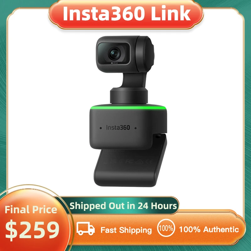Insta360 Link - 4K Webcam with 1/2" Sensor, AI Tracking, Gesture ...