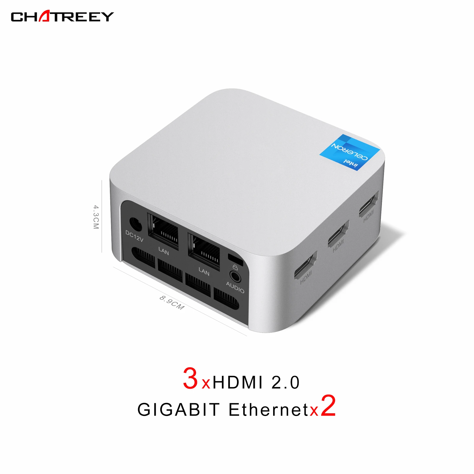Chatreey Ac1-z Fanless Mini Pc Intel Celeron Quad Core J4125 Desktop ...