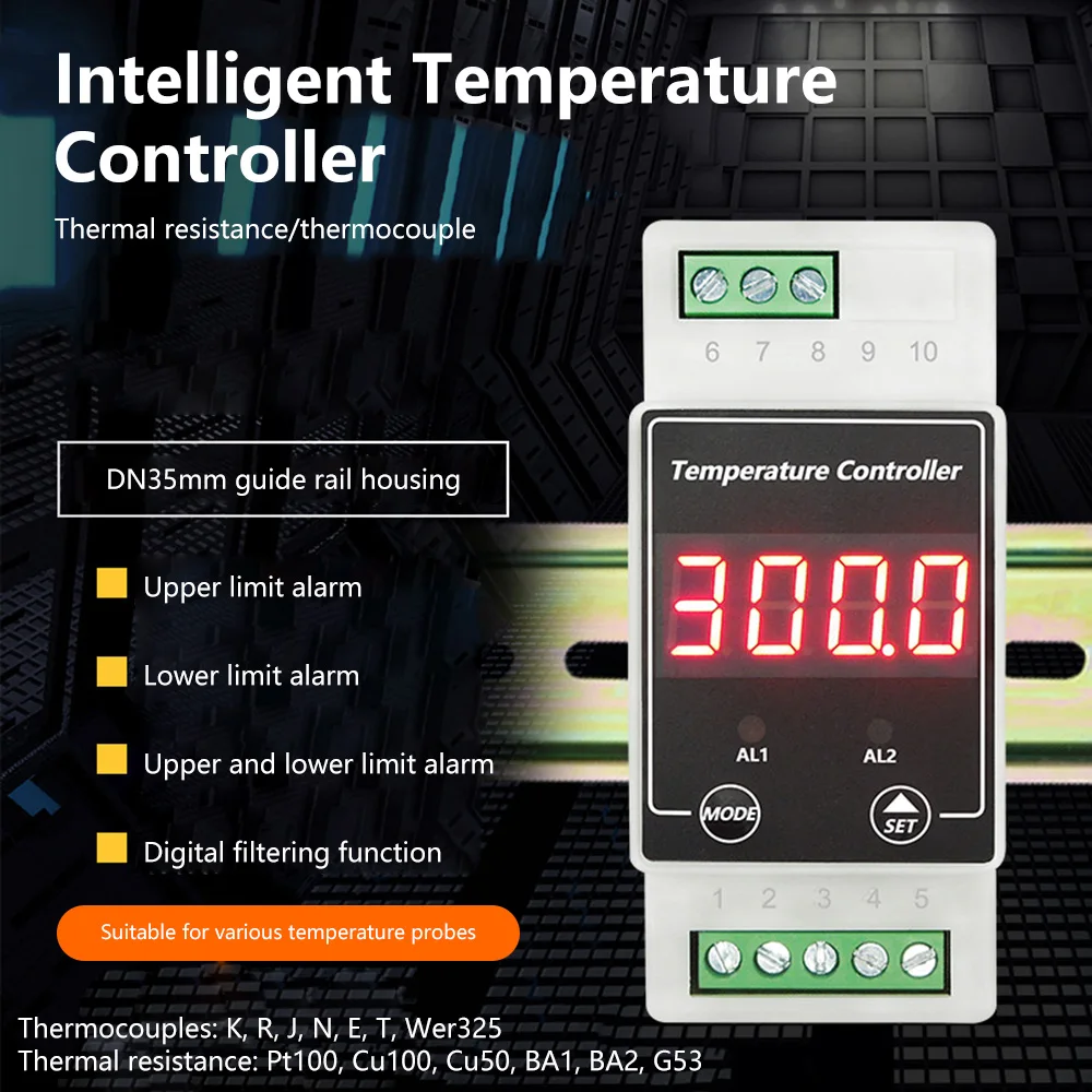 DIN-Rail-Temperature-Controller-Thermostat-Digital-Thermostat-Switch-Real-time-Monitoring-Upper ...