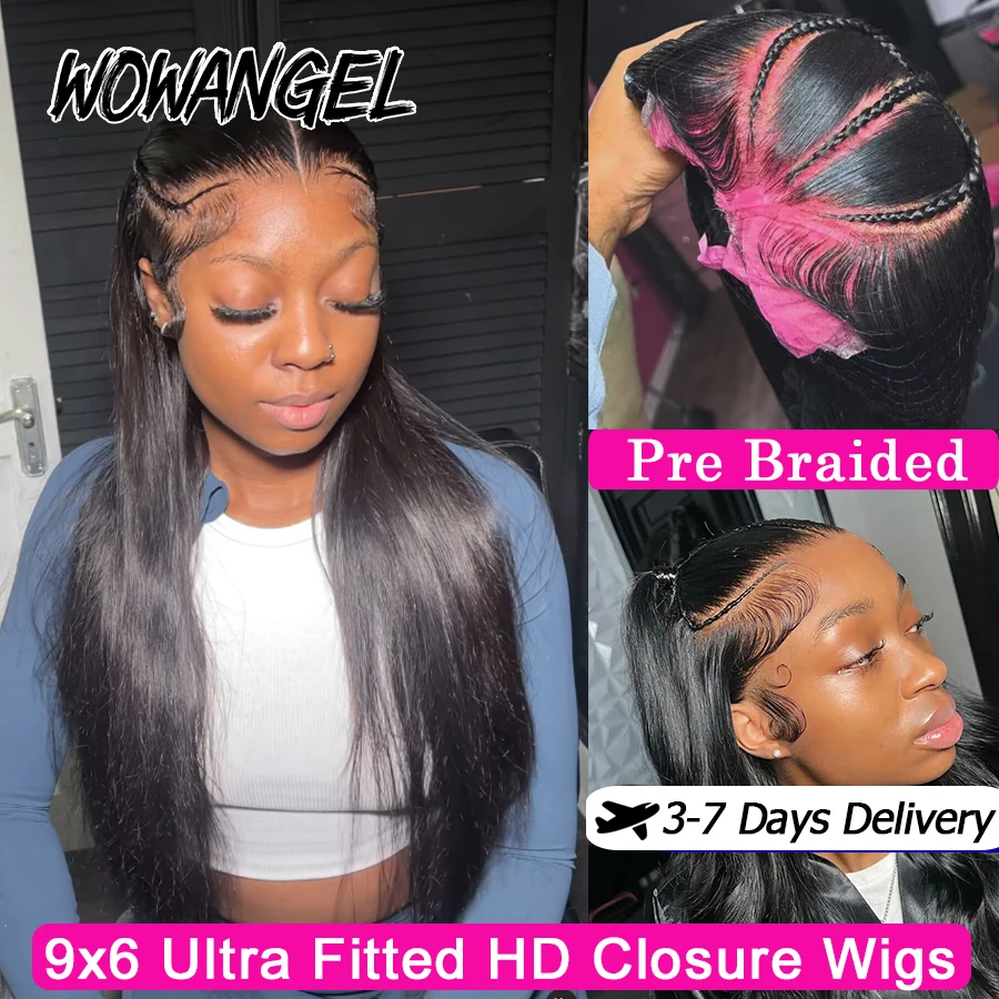 250-Pre-Cut-Lace-9x6-HD-Lace-Closure-Glueless-Wigs-Silk-Straight-Pre ...