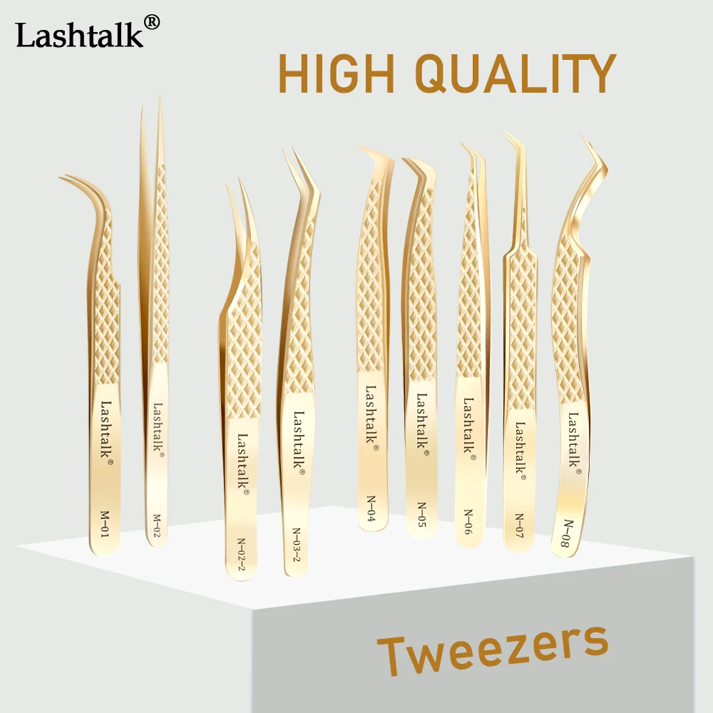 Nagaraku Eyelash Extension Tweezers Makeup Tools Stainless Steel Non ...