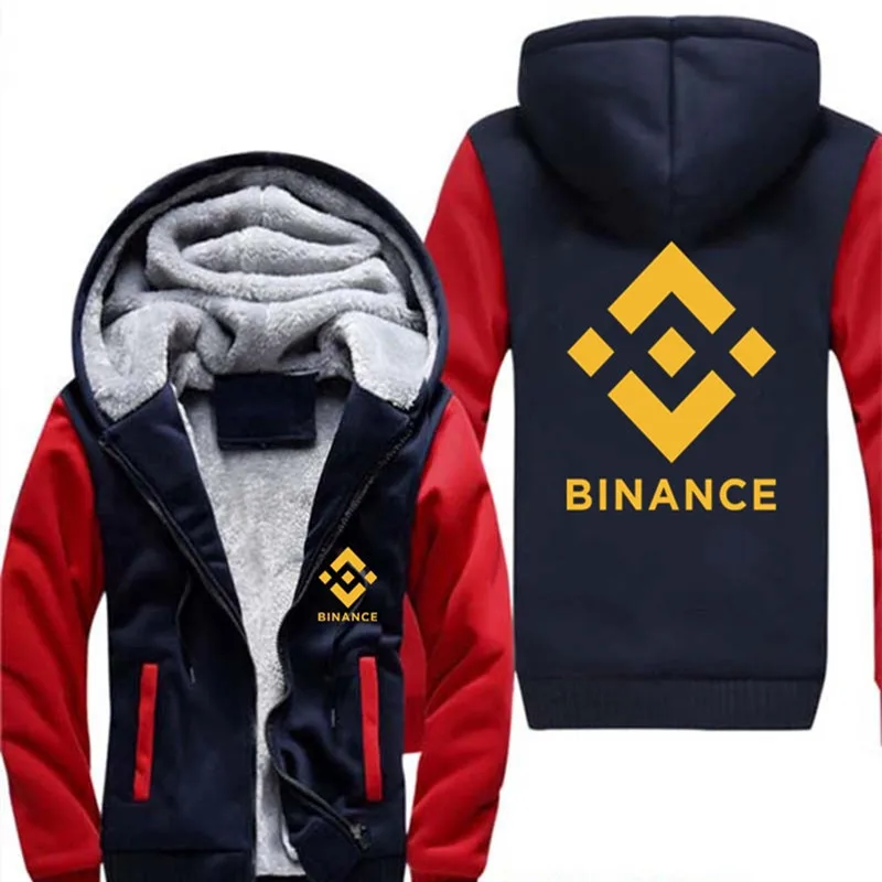 Men's Hoodies Sweatshirt Binance Exchange Coin Crypto Thick Jacket Coat ...
