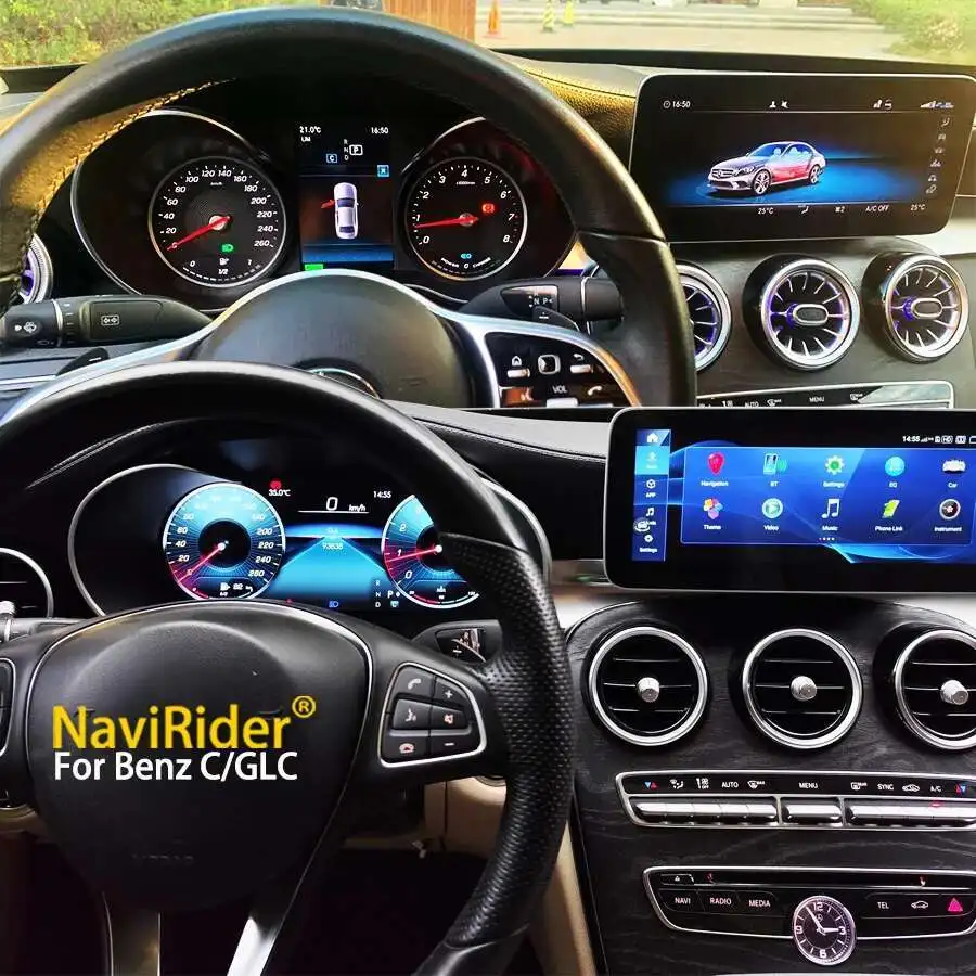 LCD Dashboard Panel And 12.3inch Android Screen For Mercedes Benz GLC/C ...