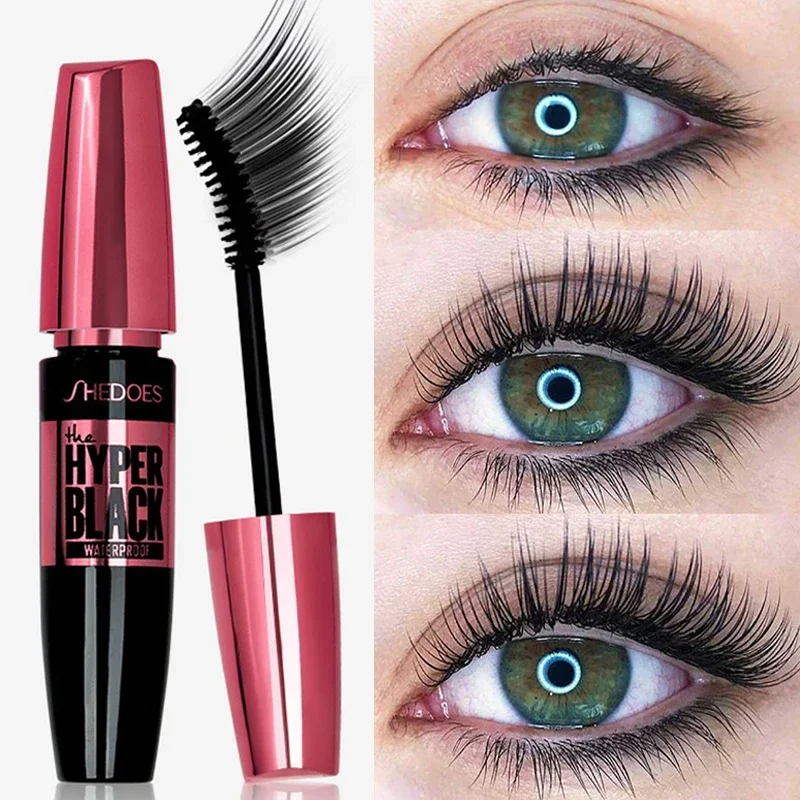 Waterproof Black Mascara 4D Curling Thick Quick Drying Non-blooming ...