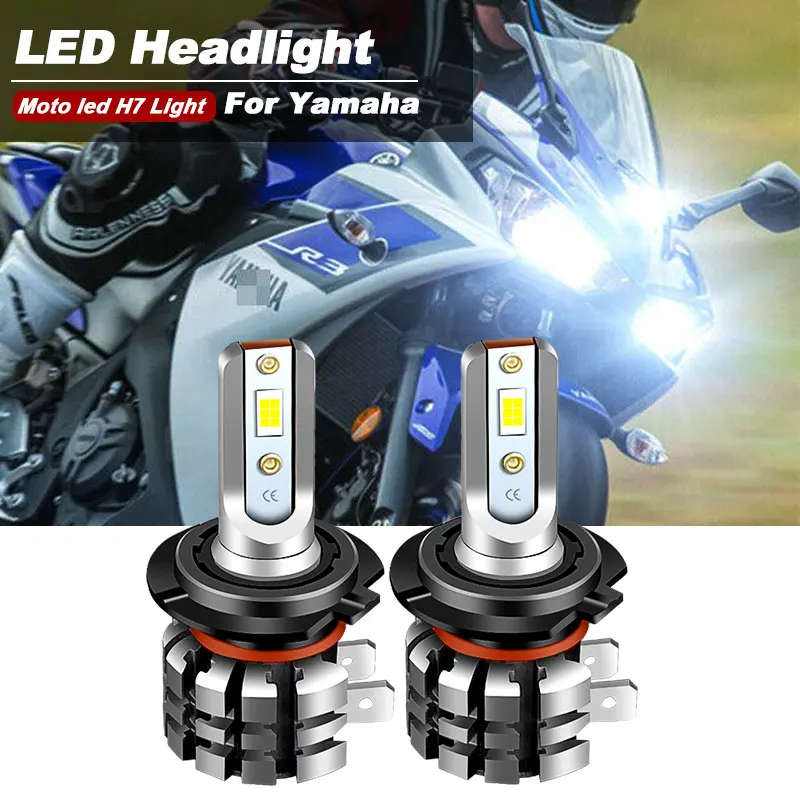 2PCS-Motorcycle-H7-LED-Headlight-Bulbs-9600lm-For-Yamaha-YZF-R3-2015 ...
