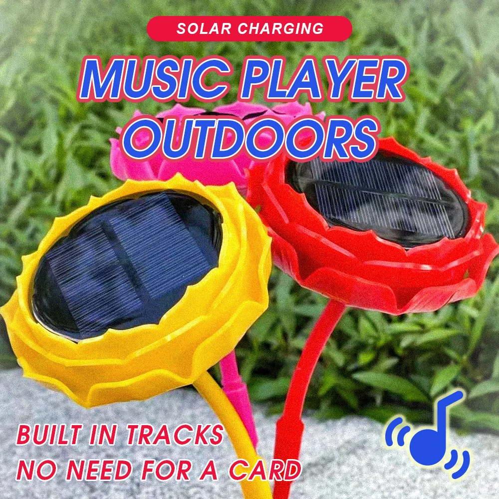 Lotus-Shaped-Solar-Speaker-Solar-Nembutsu-Chanting-Machine-Built-in ...