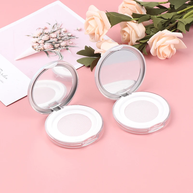 1Pc-Exquisite-Design-Loose-Powder-Box-With-Mirror-Silver-Packing ...