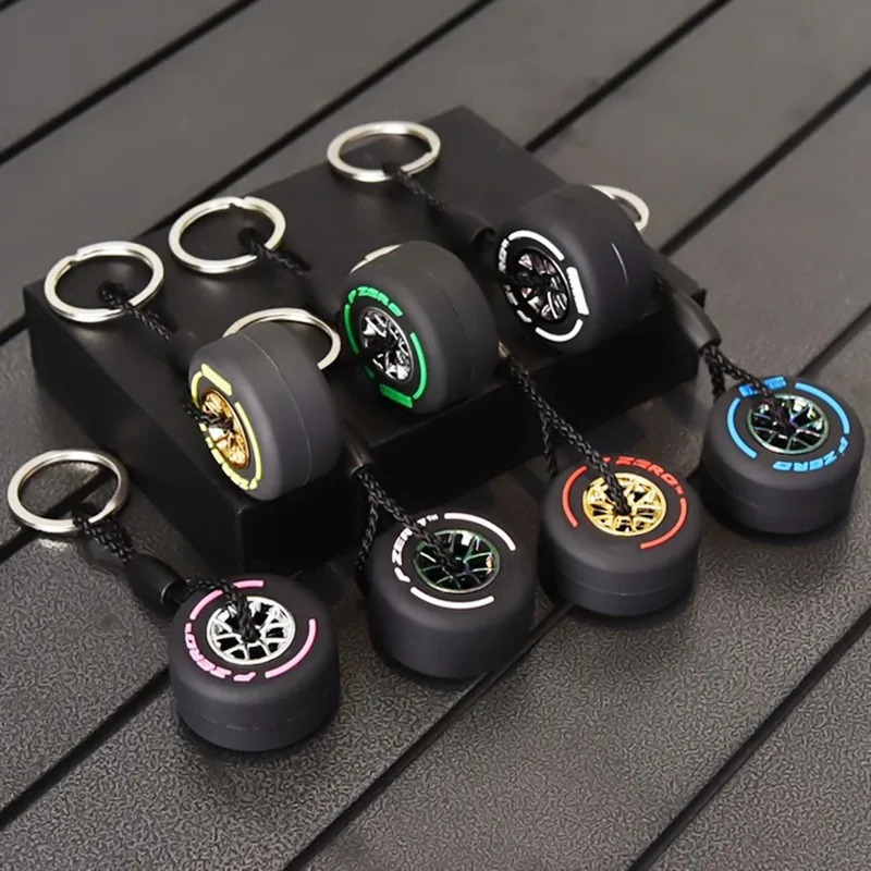 Formula-1-Racing-Hub-Tire-KeyChain-Pneumatic-F1-Tyre-Key-Buckle-Car-Men ...