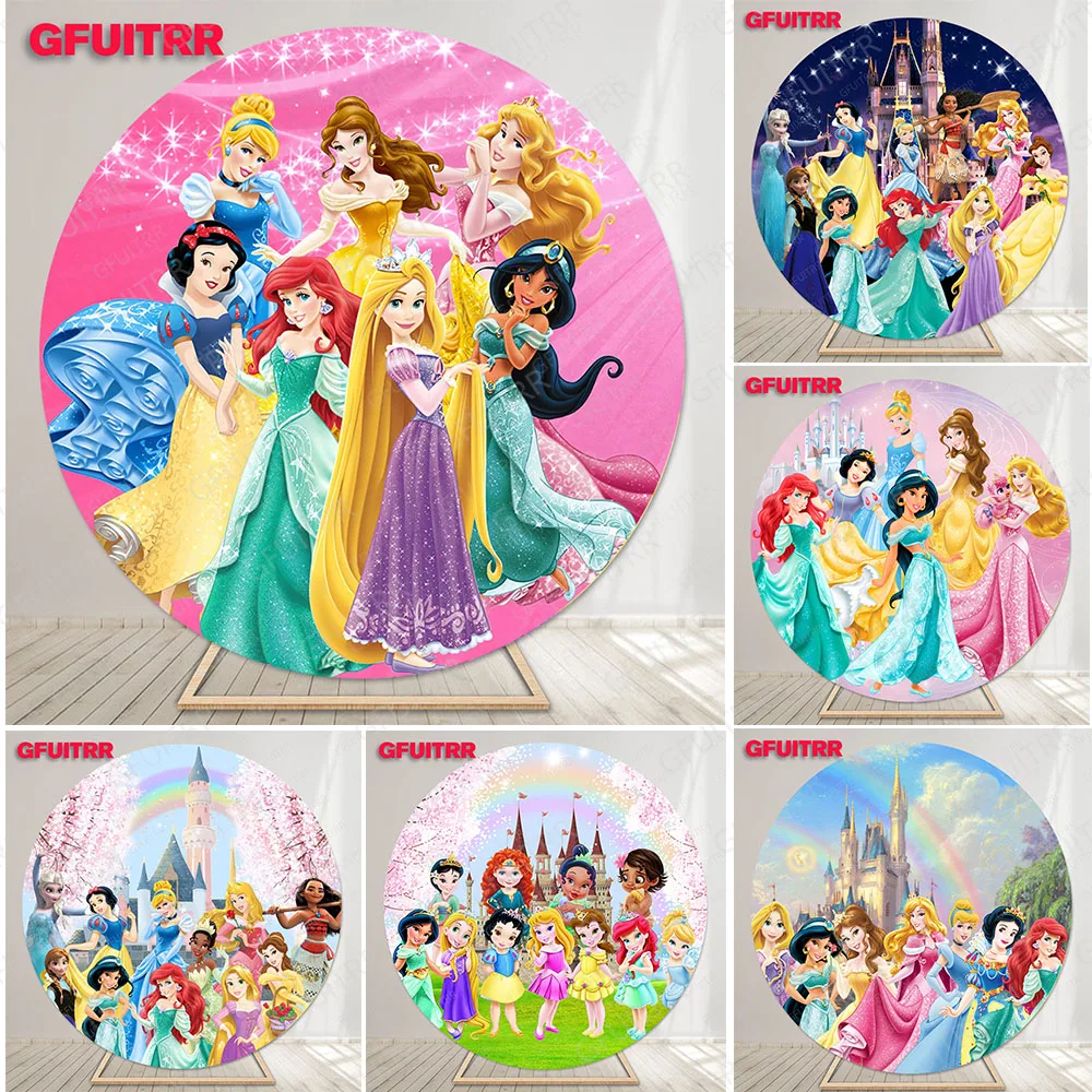 Disney-Princess-Round-Backdrop-Girls-Birthday-Party-Family-Portrait ...