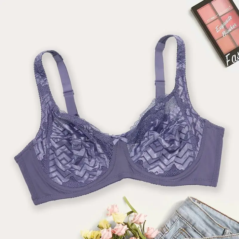 Beauwear-Plus-Size-Sexy-Bra-Women-s-Plus-Solid-Contrast-Embroidery-Lace ...
