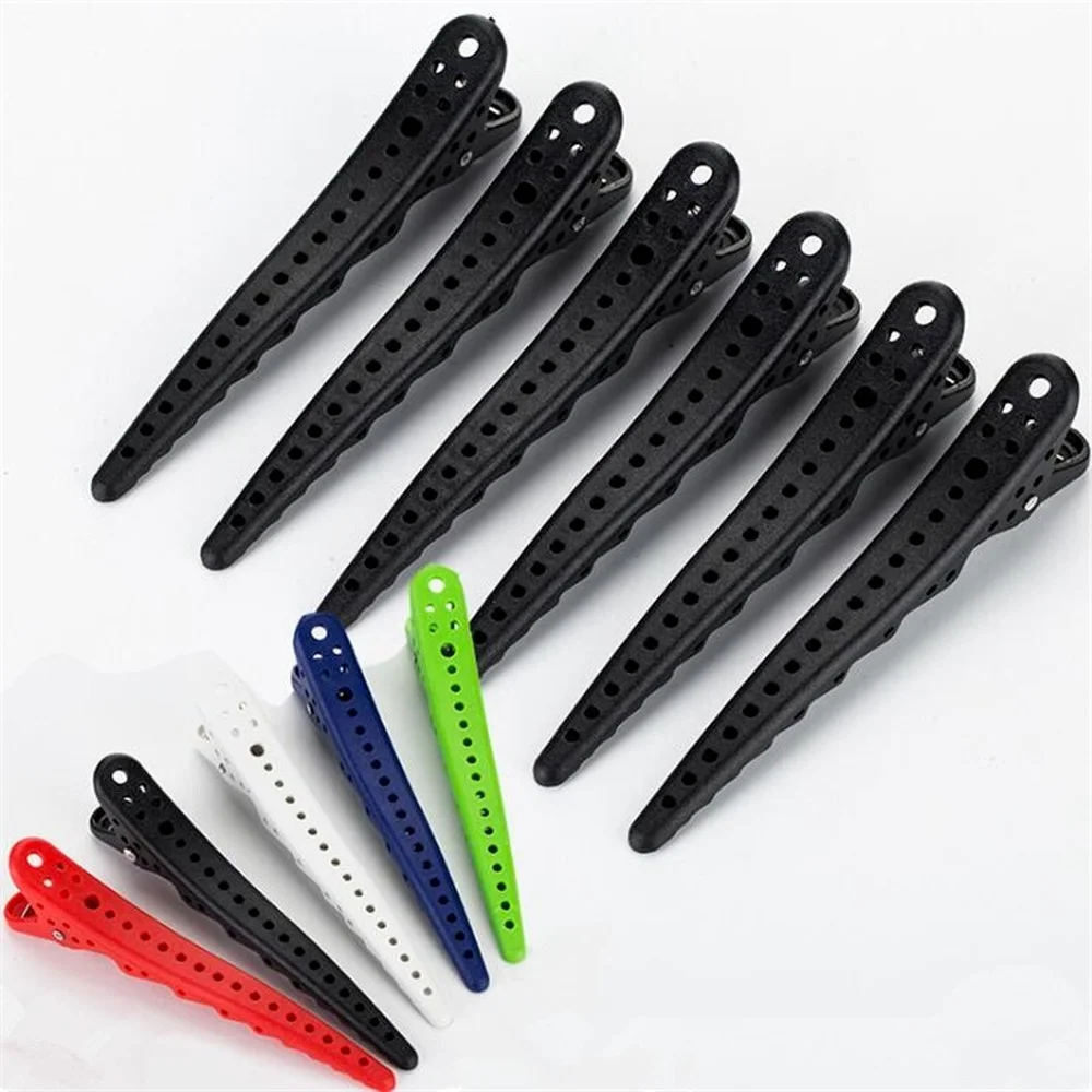 6pcs Pro Salon Hair Clips Hairdressing Clamps Alligator Clips Barber ...