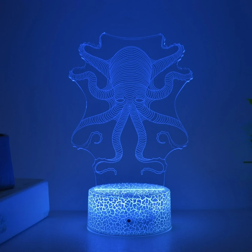 Nighdn-Octopus-3D-Lamp-LED-Night-Light-Touch-Changing-Color-Bedside ...