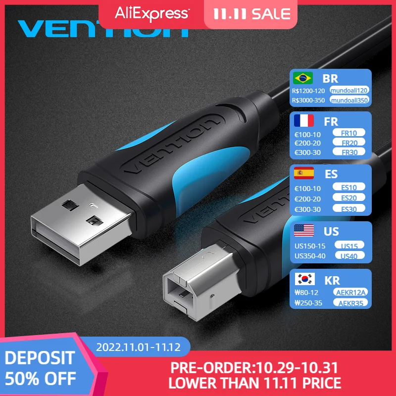 Intervento di Stampa USB Cavo USB 2.0 Tipo A Maschio A B Maschio ...