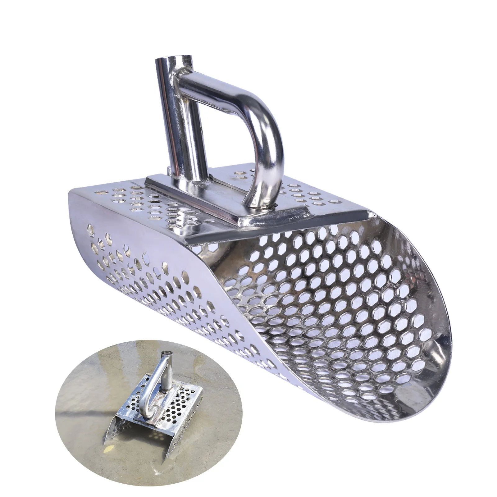 304 Stainless Scoop Shovel Metal Detector with Handle Tool Fast Sifting ...