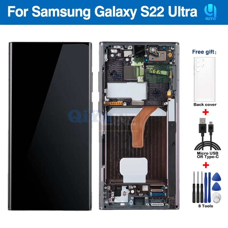 Original Super AMOLED s22u For Samsung Galaxy S22 Ultra 5G Display ...