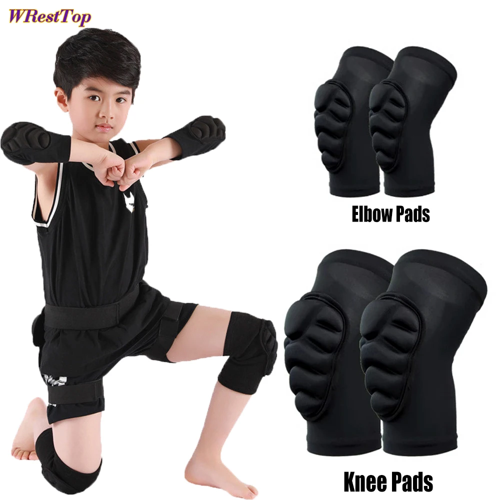 1Pair-Thick-Sponge-Knee-Pads-Elbow-Compression-Sleeves-Guard-Collision ...