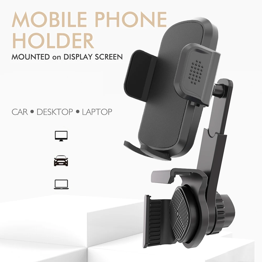 Car Mounted Display Screen Mobile Phone Holder 360 Degree Freely ...