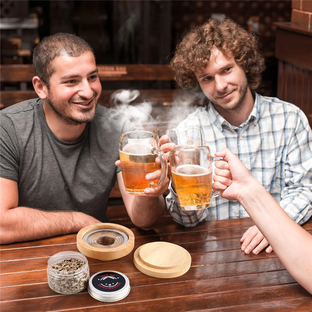 Cocktail-Smoker-Bar-Utensils-Wooden-Mixing-Kit-Whiskey-Liqueur-Smoke ...