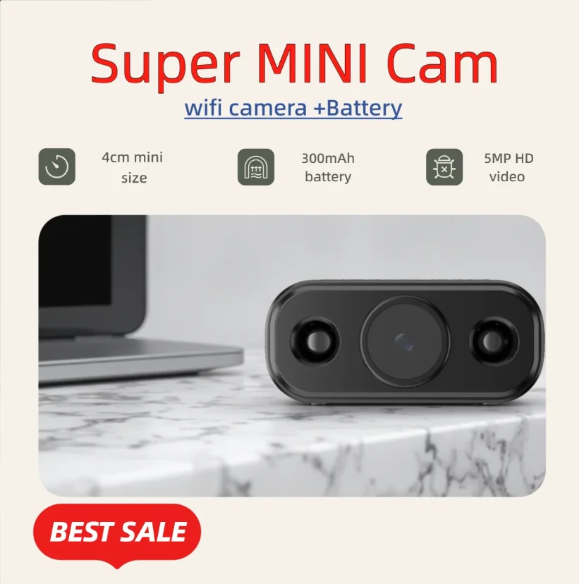 2.4G 5G WiFi Mini Camera Battery 4H long Standby 5MP WiFi Security Cam ...