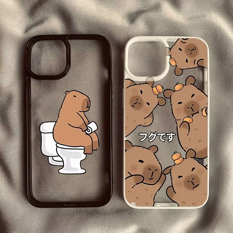 Funny Animal Cute Capybara Phone Case for IPhone 16 15 14 13 12 11 Pro ...