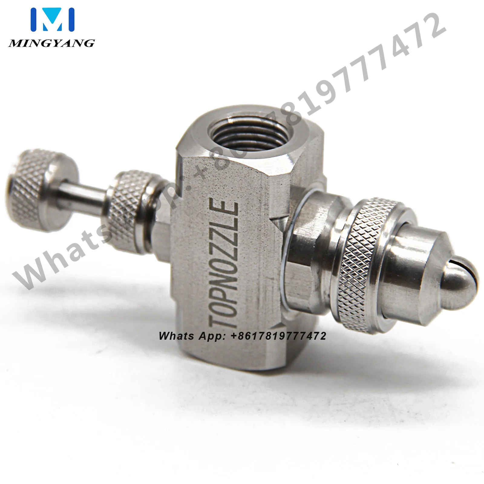 Stainless-Steel-Air-Atomizing-Nozzle-1-4-BSPT-Adjustable-Two-Inlet ...