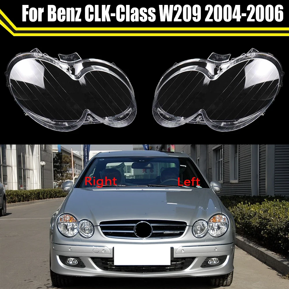 For-Benz-CLK-Class-W209-2004-2005-2006-Car-Front-Headlight-Lens-Cover ...