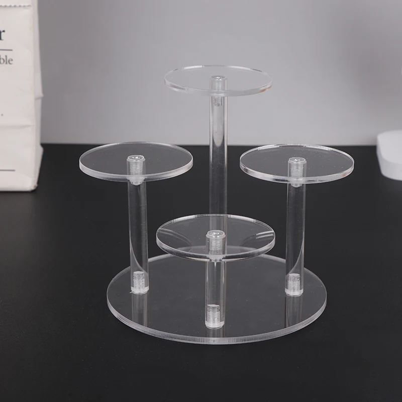 4 Layers Transparent Removable Acrylic Display Stand Square Holder Rack ...