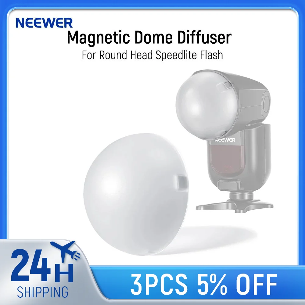 NEEWER-Magnetic-Dome-Diffuser-for-Round-Head-Speedlite-Flash ...