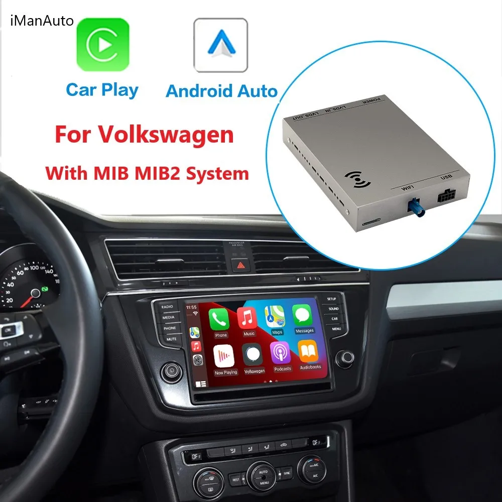 MIB Wireless CarPlay Android Auto For Volkswagen Polo Golf 7 MK7 Passat B8 Skoda Octavia MIB ...