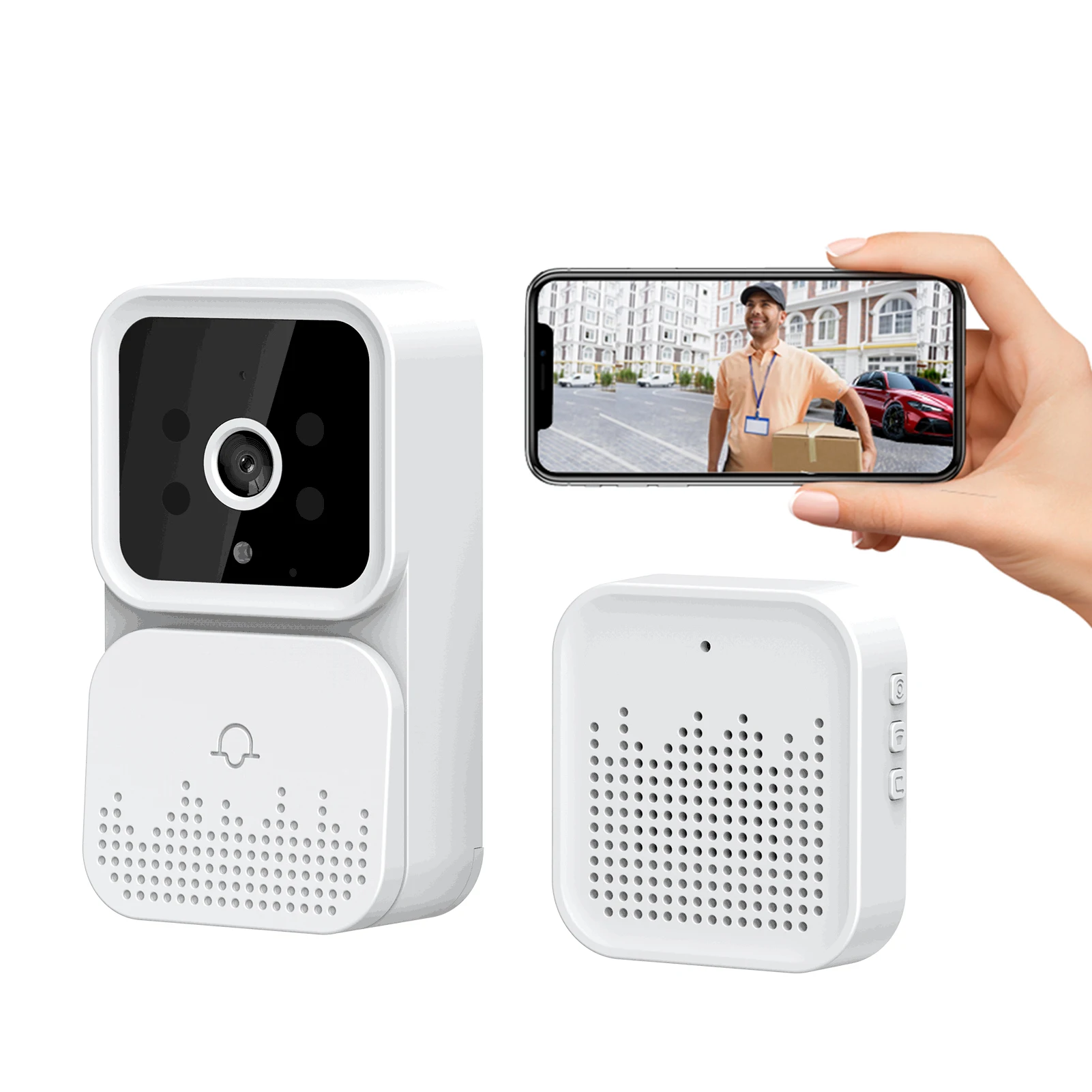 Smart-Video-Doorbell-Wireless-HD-Camera-IR-Alarm-Security-Door-Bell-Wi ...