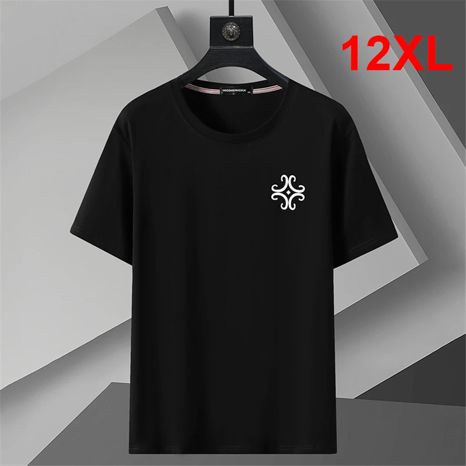 10xl 12 Xl Plus Size T Shirt Men Summer Short Sleeve T-shirt Solid ...