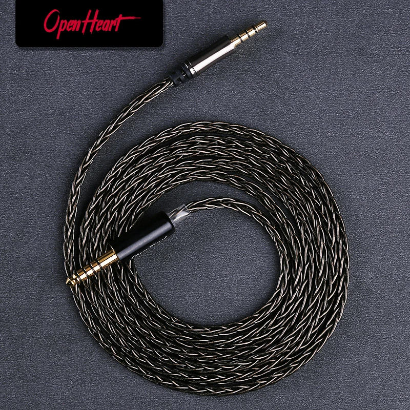OPENHEART 8 Core Headphone Cable 1 to 1 Jack 3.5mm to 3.5mm 2.5mm 4.4mm ...