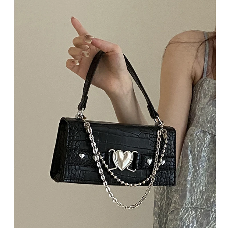 Heart Decorate Women's Clutch Purse Handbags Fashion Chain Cool Girls ...