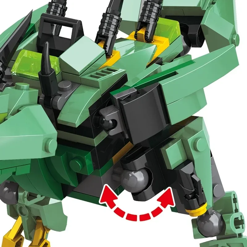 Classic Movie Flying Mech Green Dragon Building Blocks Educational Toys ...