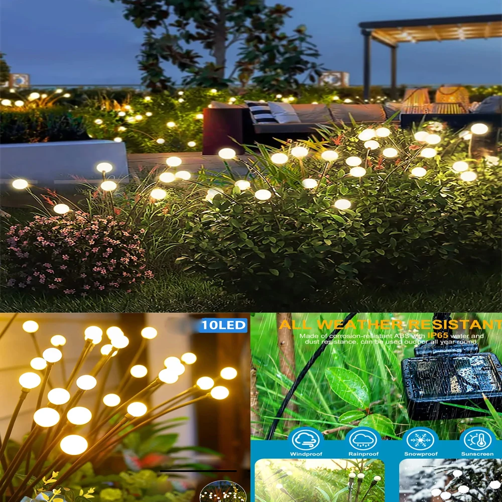 10-Headed-Firefly-Solar-Outdoor-Waterproof-Firefly-Lamp-Courtyard ...