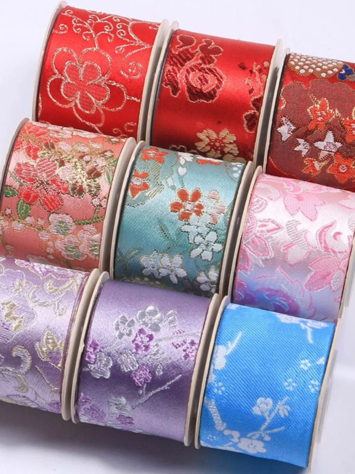 Gold And Silver Thread Embroidery Style Ribbon DIY Knot Hair Accessory ...