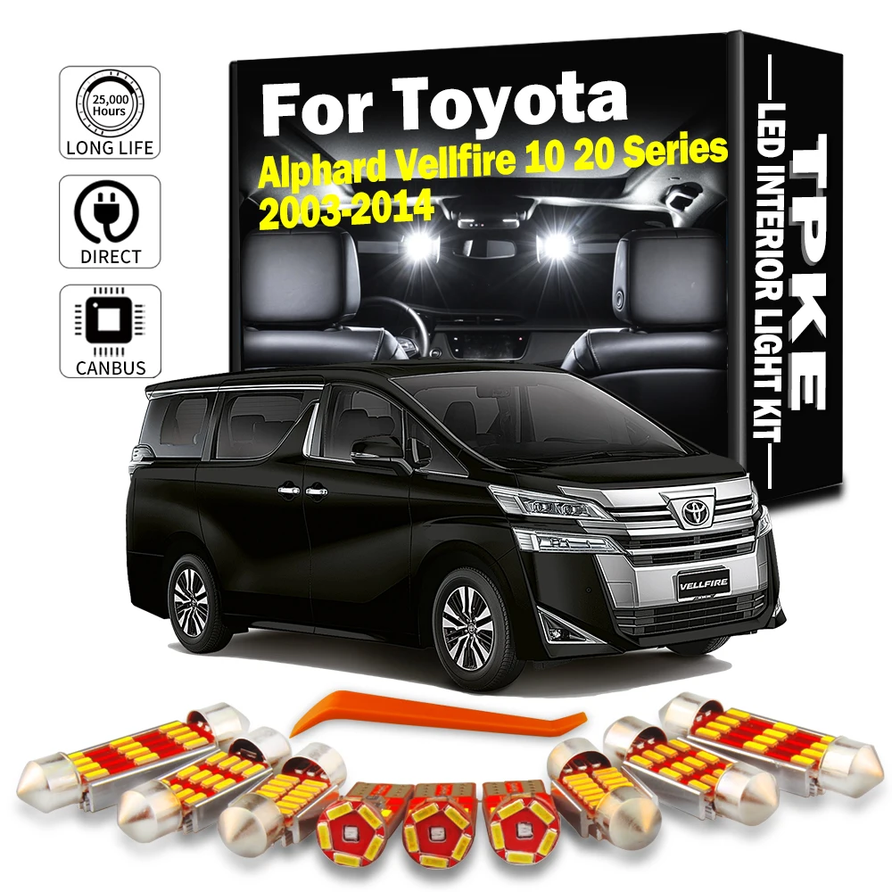 TPKE-LED-Interior-Light-Kit-For-Toyota-Alphard-Vellfire-10-20-Series ...