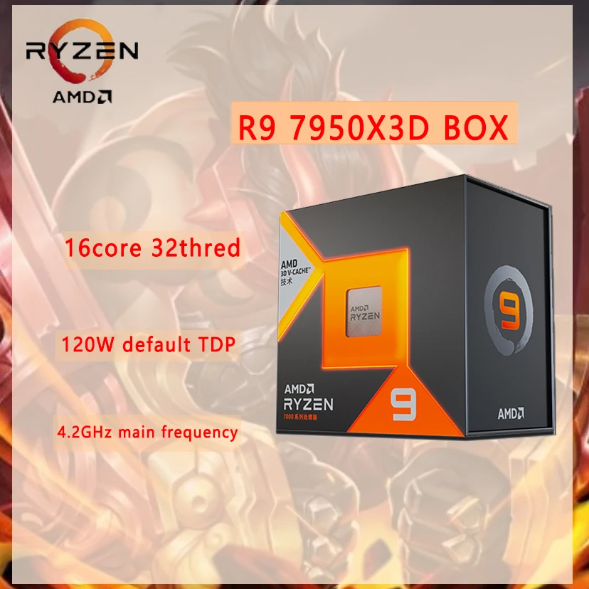 AMD New Ryzen 9 7950X3D R9 7950X3D 4.2 GHz 16-Core 32-Thread CPU ...