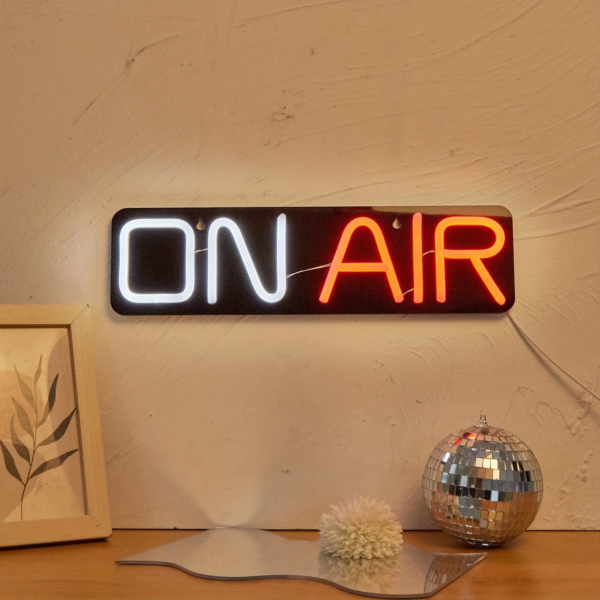 1pc On Air LED Neon Sign,For Wall And Table Decor Light Up Signs,USB ...