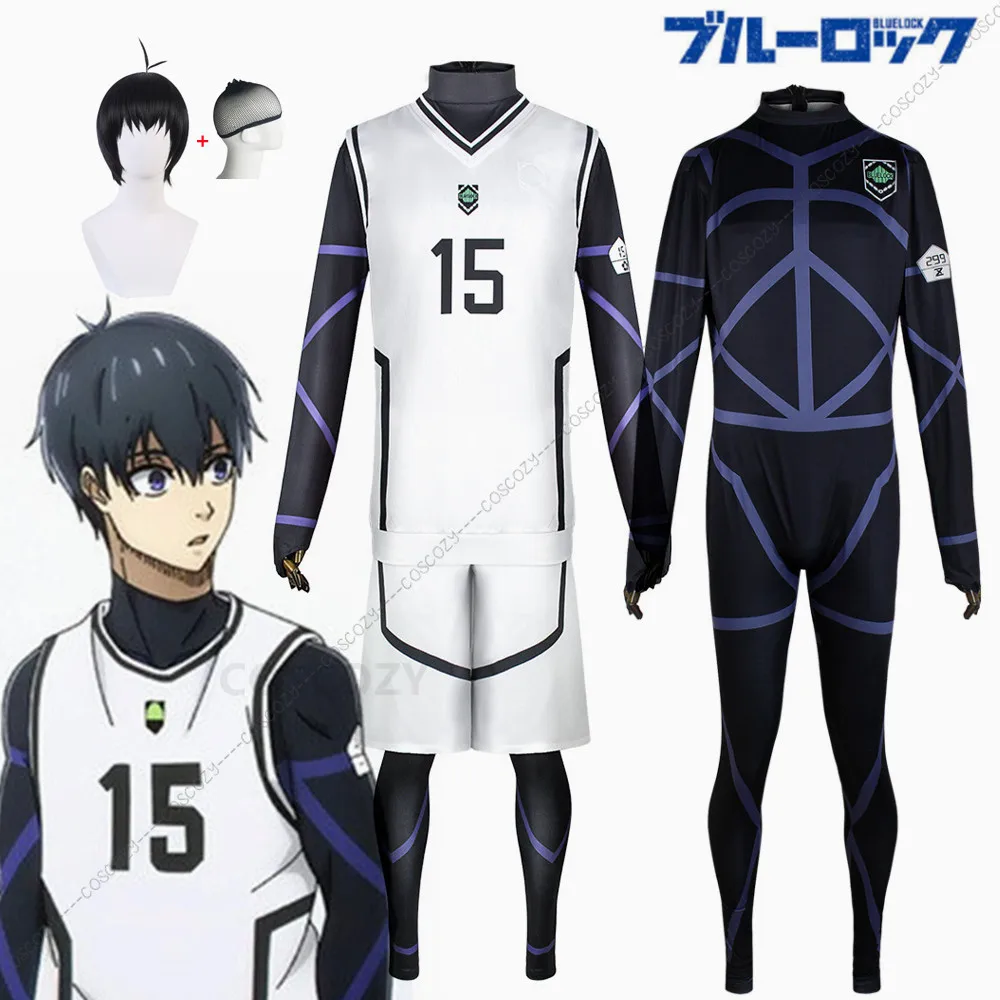 Blue-Lock-Series-Anime-BLUELOCK-Cosplay-Costume-Yoichi-Isagi-White ...