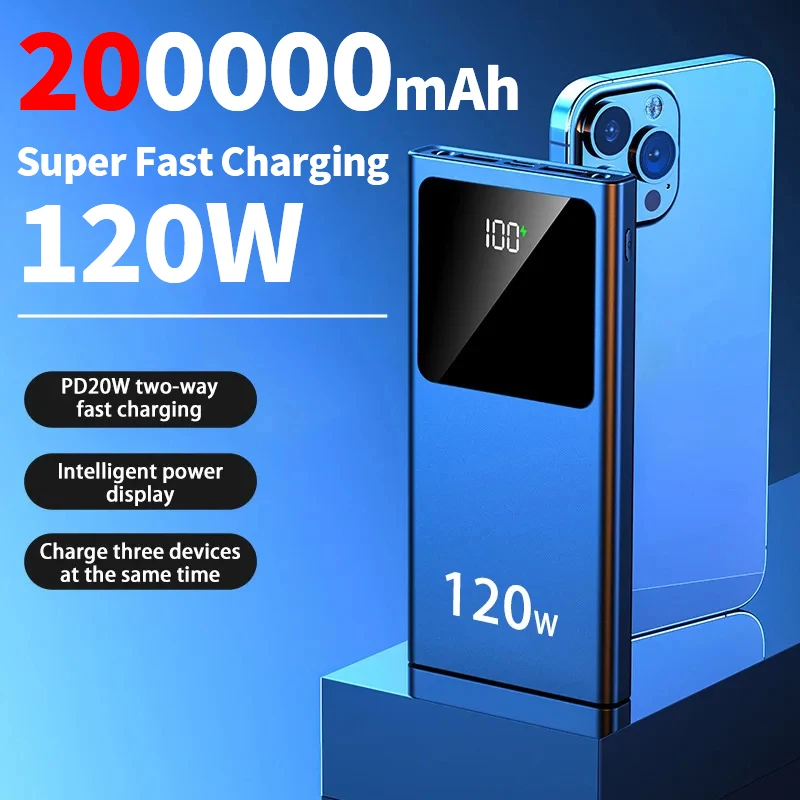 200000mAH-120W-Power-Bank-Super-Fast-Charging-Battery-High-Capacity ...