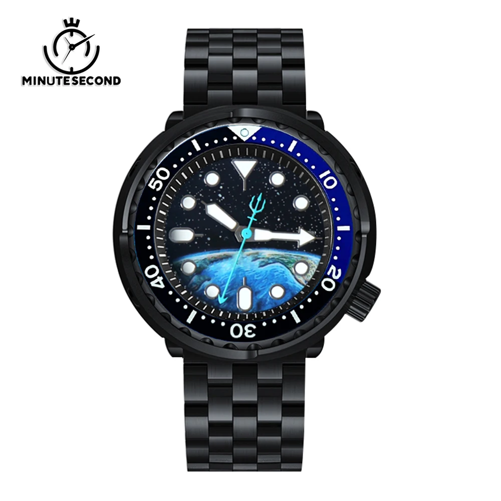 MINUTESECOND-Tuna-NH35-Watch-NH35-Earth-Dial-NH35-Automatic-Mechanical ...