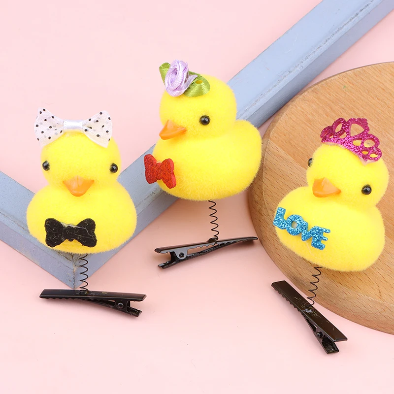 1Pcs-Funny-3D-Little-Yellow-Duck-Hairpin-For-Girls-Cute-Animal-Hair ...