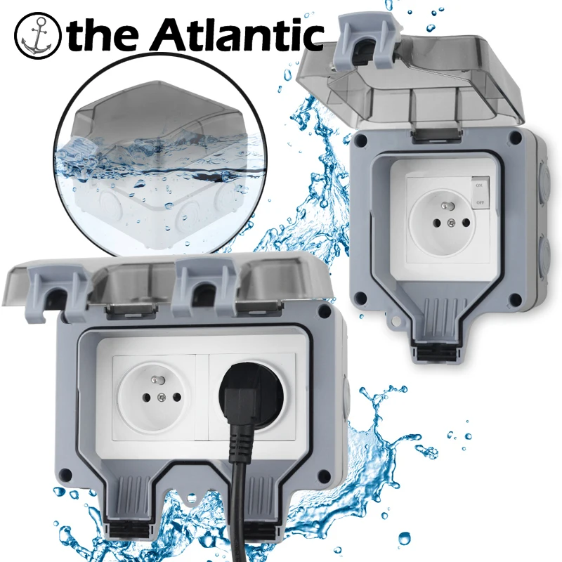 IP66-Socket-Waterproof-Outdoor-Socket-Wall-Power-Socket-16A-France ...
