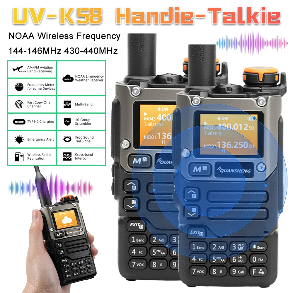 UV-K58-Portable-Multi-Band-Transceiver-US-Plug-Type-C-144-146MHz-430 ...