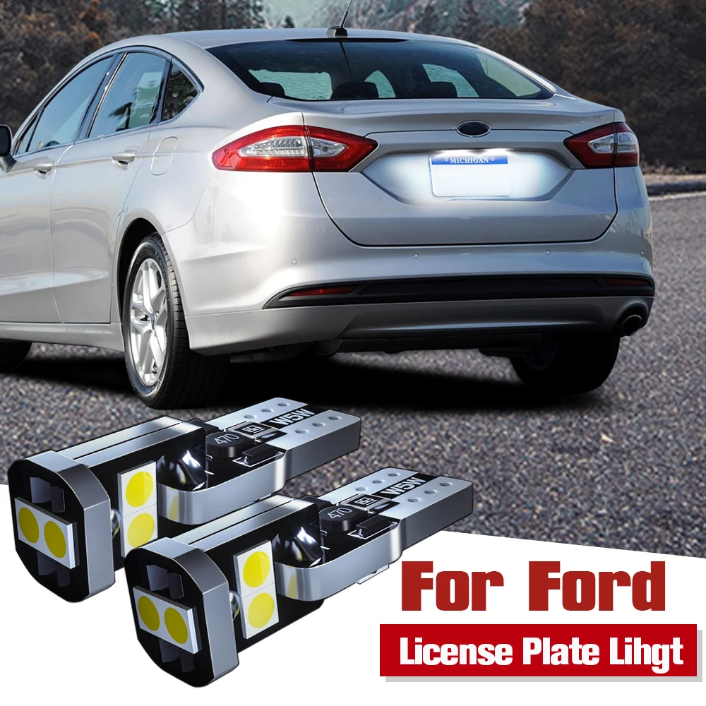 2pcs LED License Plate Light W5W T10 Canbus For Ford CMax Fiesta Fusion ...