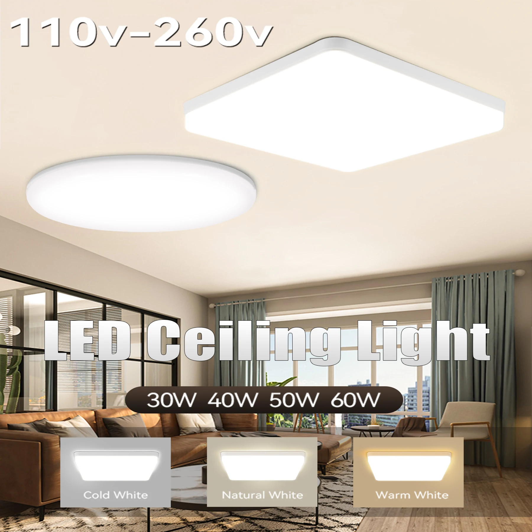 Led-Ceiling-Lamp-Modern-Square-Ceiling-Mounted-lighting-110V-220V-Led ...